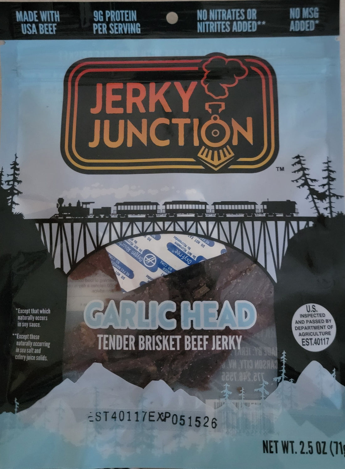 Jerky Junction Garlic Beef Jerky – Bold, Savory Snack – JerkyBrands