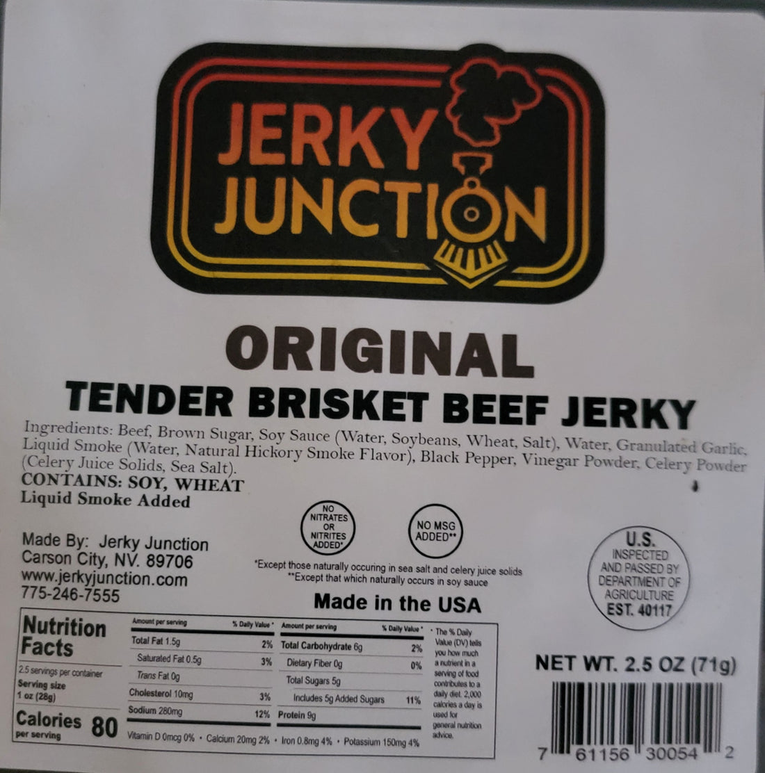 Jerky Junction Tender Original Beef Jerky – Bold, Savory Snack ...